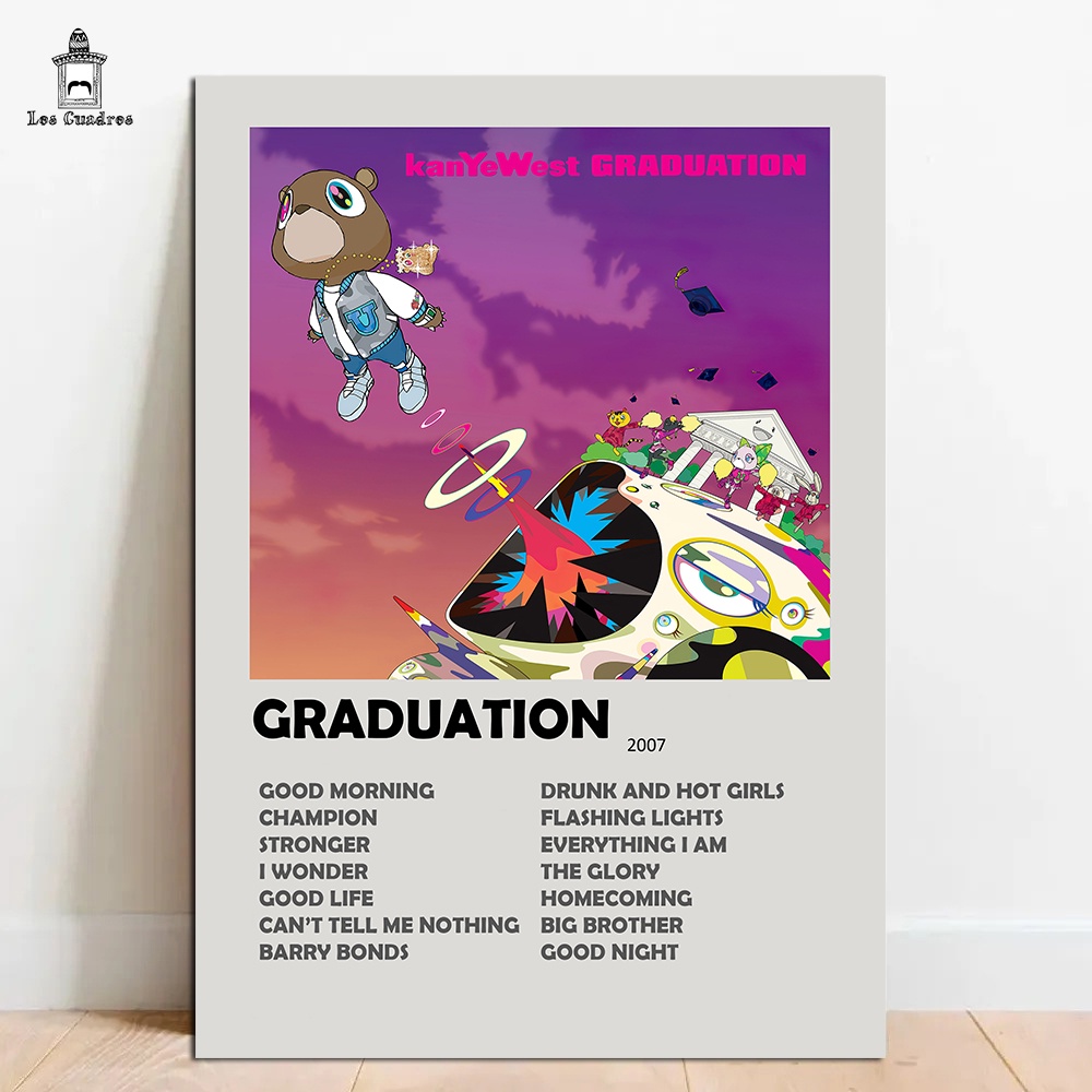Quadro Placa Decorativa Kanye West Ye Graduation em MDF 28x20cm ...