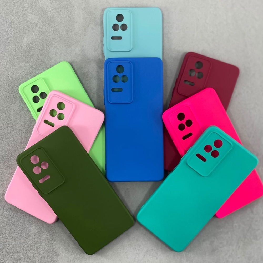 Capa Capinha Case Xiaomi Poco F4 Silicone Aveludada Colorida Capinha Anti Impacto Ótima ...