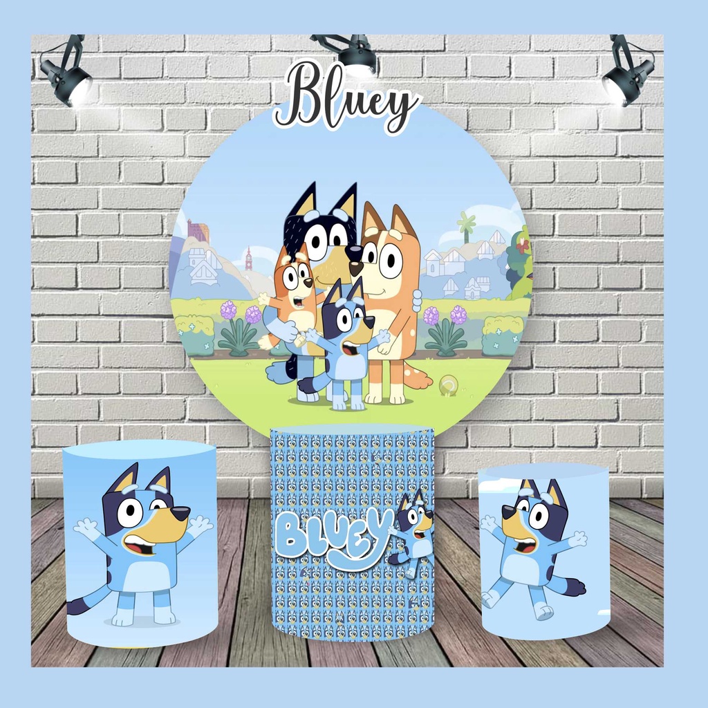 Kit Painel Redondo + Capas Trio Cilindros Modelo: Bluey | Shopee Brasil