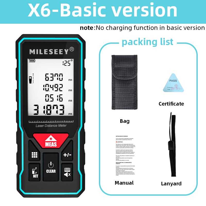 Trena A Laser Milessey X6 40 60 Metros Com Nível Milessey Medidor de ...