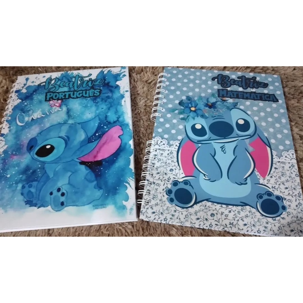 Caderno personalizado Stitch com 96 folhas | Shopee Brasil