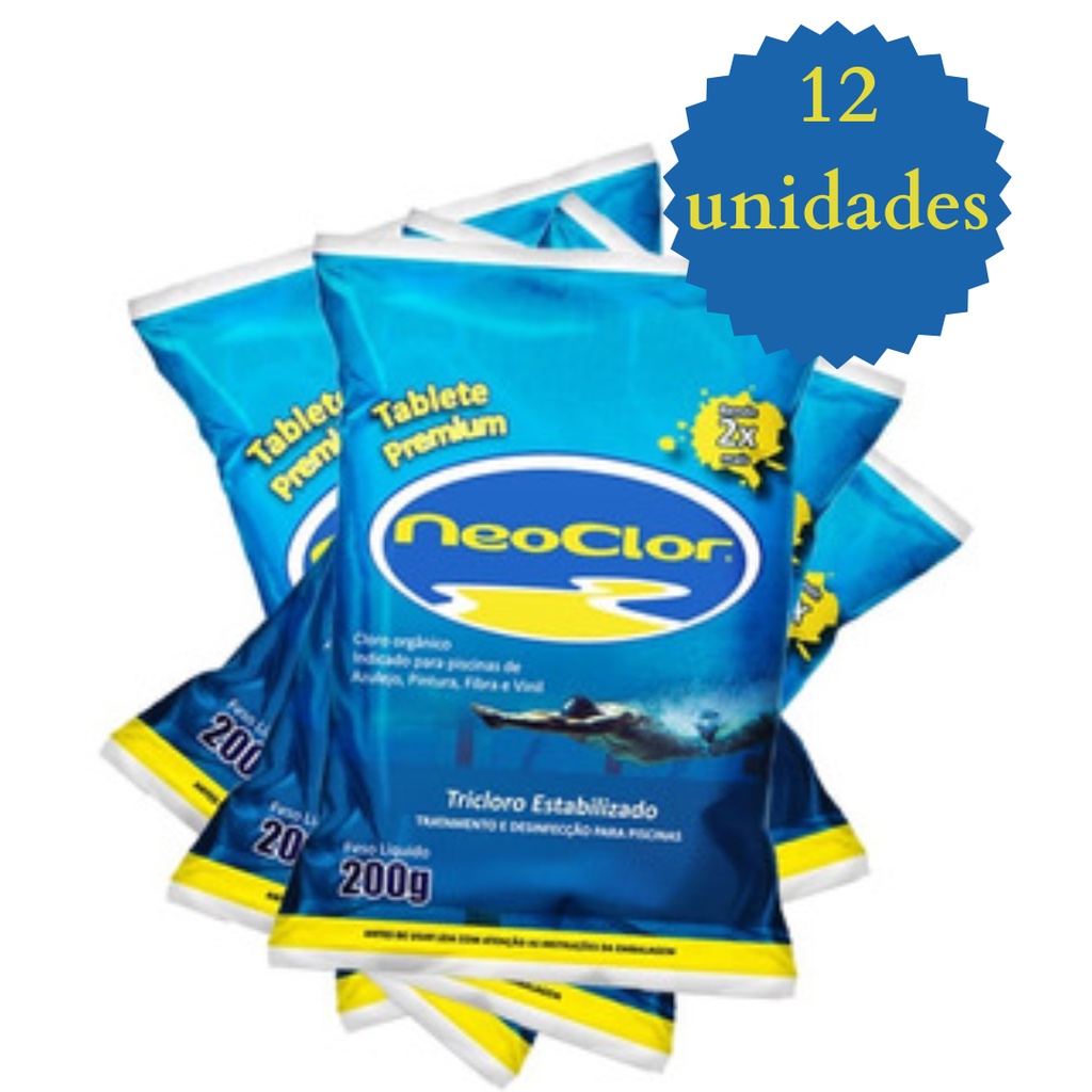 Kit 12 unidades Neoclor Cloro Puro | Shopee Brasil