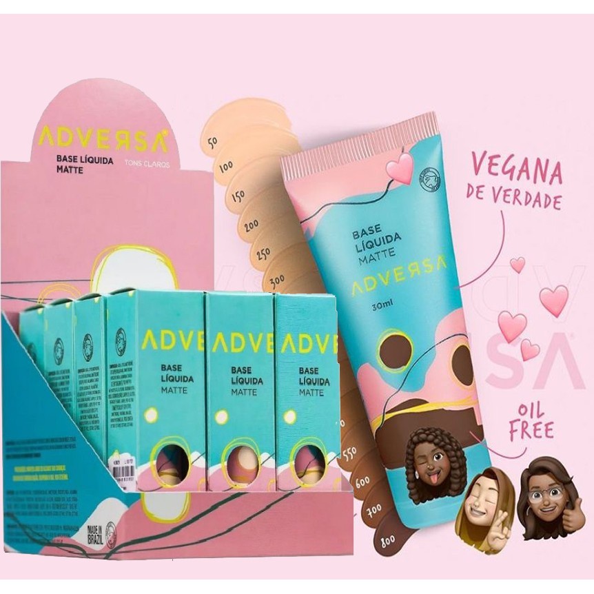Base Liquida Matte Vegana Adversa 30g | Shopee Brasil