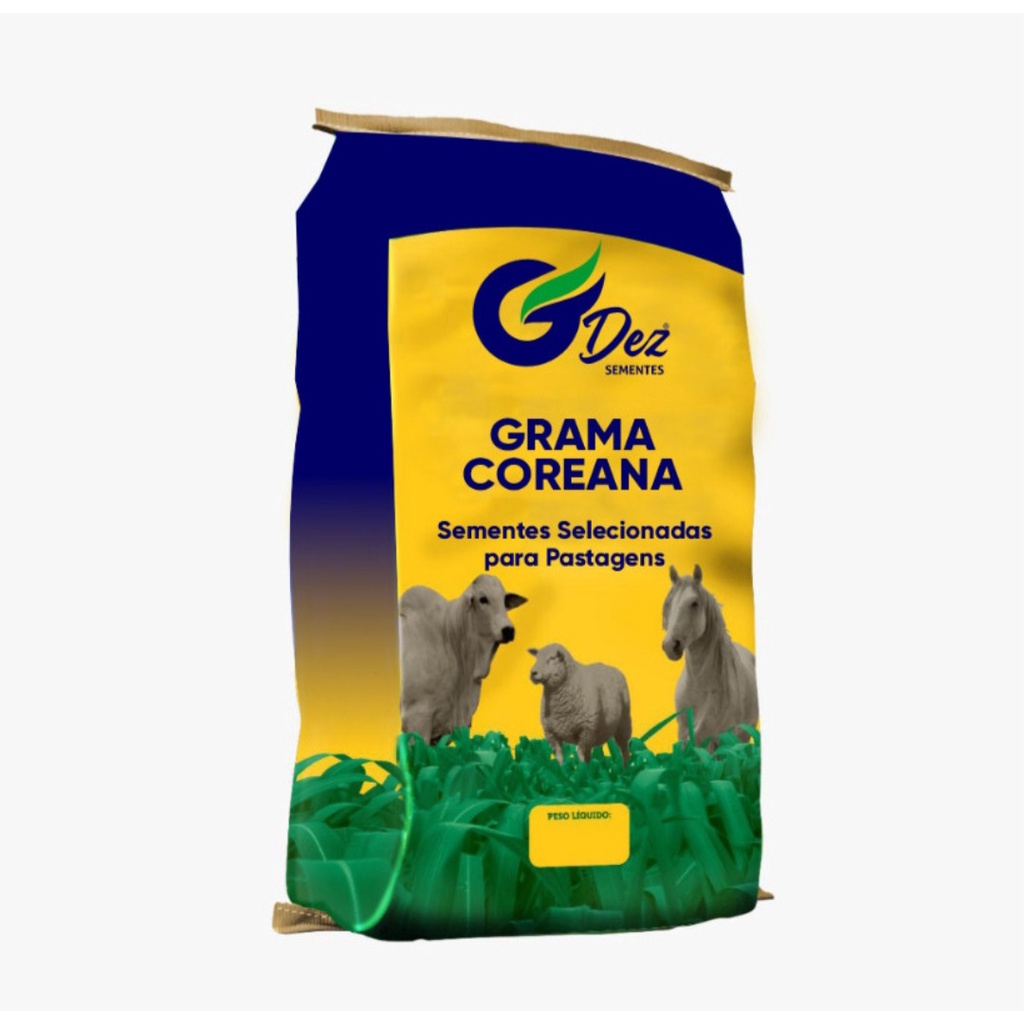 Semente De GRAMA COREANA 20 kg | Shopee Brasil