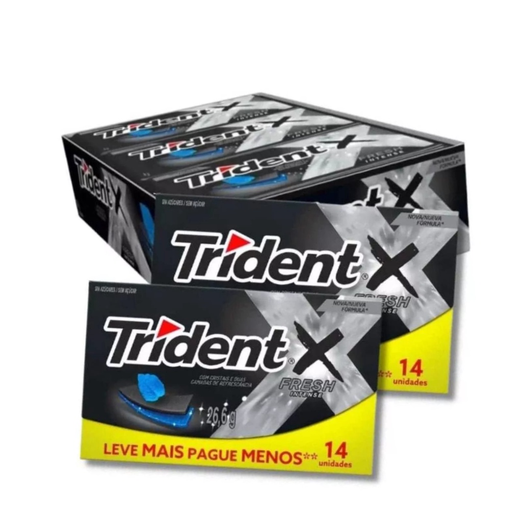 Trident X Fresh Intense C/14 Unidades | Shopee Brasil