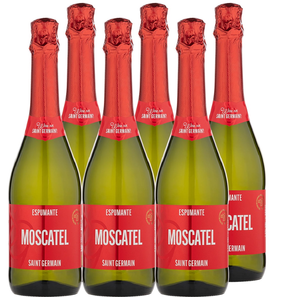 Espumante Moscatel Branco Aurora Saint Germain CX 6 Garrafas 660 ml ...