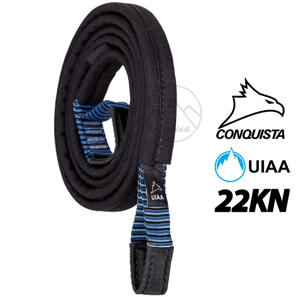 Fita de Ancoragem Strong 22KN Azul UIAA Conquista 50cm EN Escalada ...