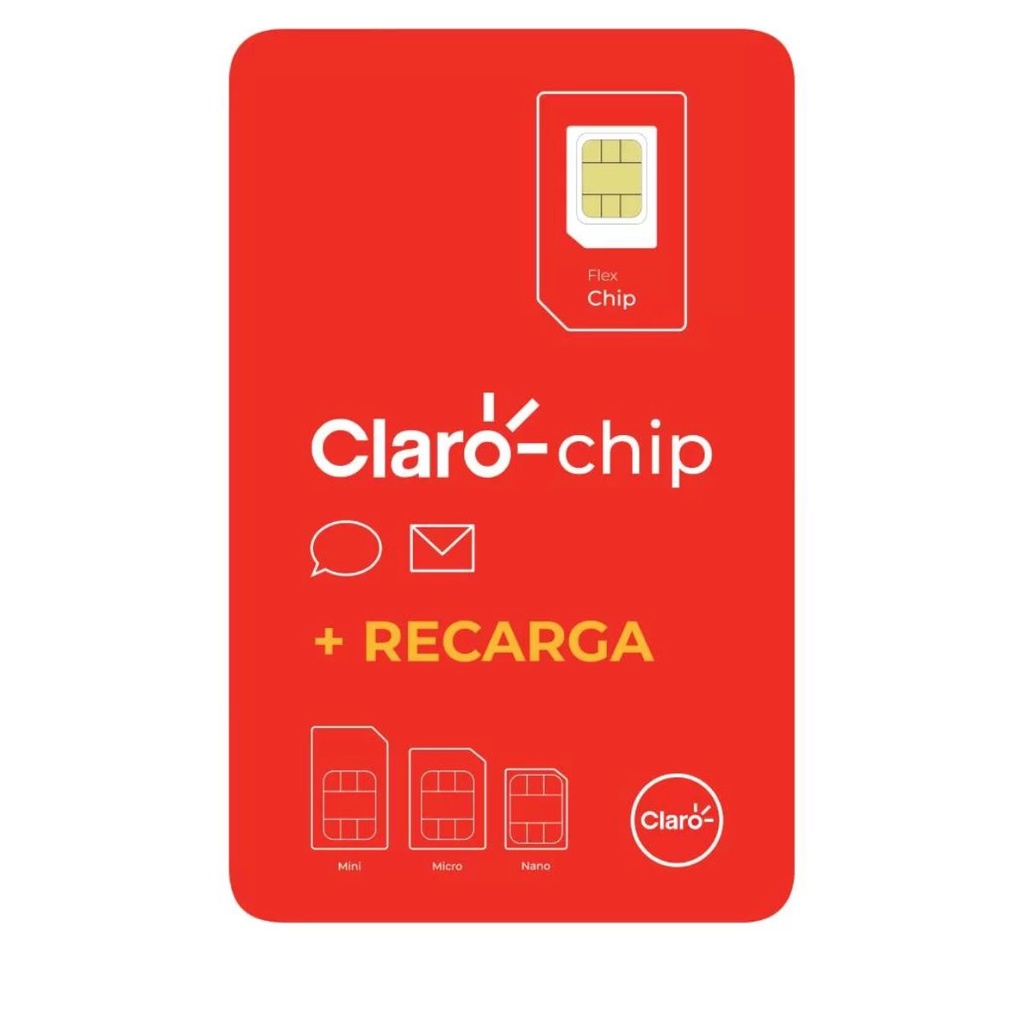 KIT 10 UNIDADES CHIPS CLARO DDD LIBERADO 3 TAMANHOS | Shopee Brasil