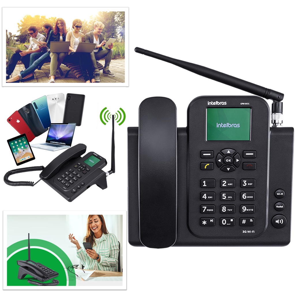 Telefone Celular Rural Intelbras Cfw 8031 C/roteador Wifi 3g | Shopee ...