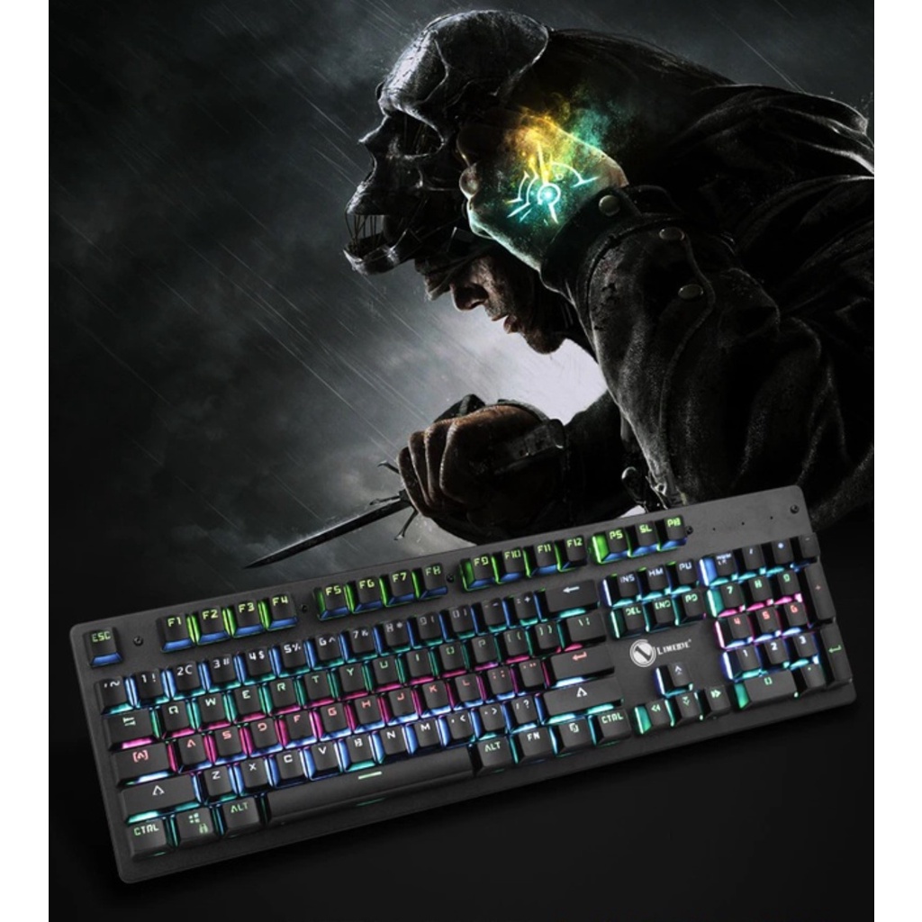 Teclado Mecânico Gamer Rainbow RGB Backlight USB Limeide L1000 | Shopee ...