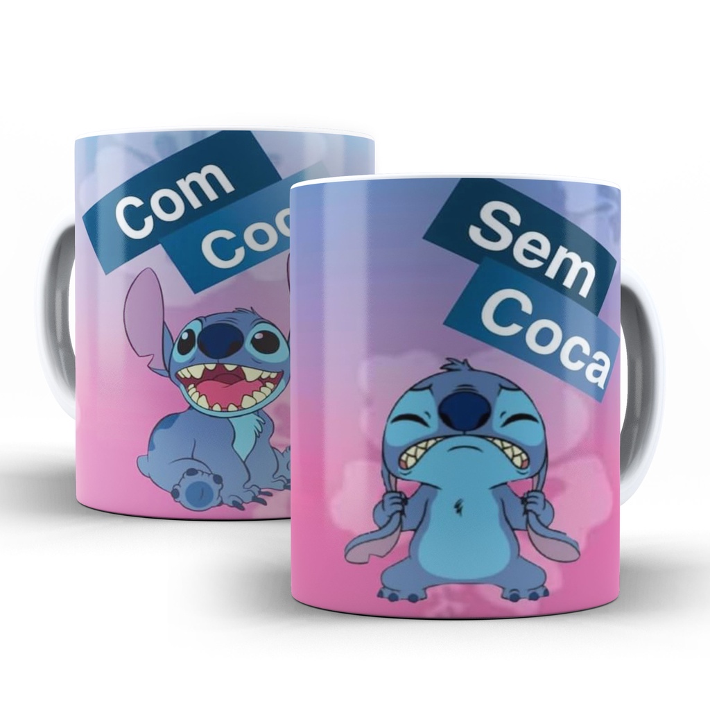 CANECA PERSONALIZADA STITCH LILO XICARA CERAMICA COM NOME, Personagem ...