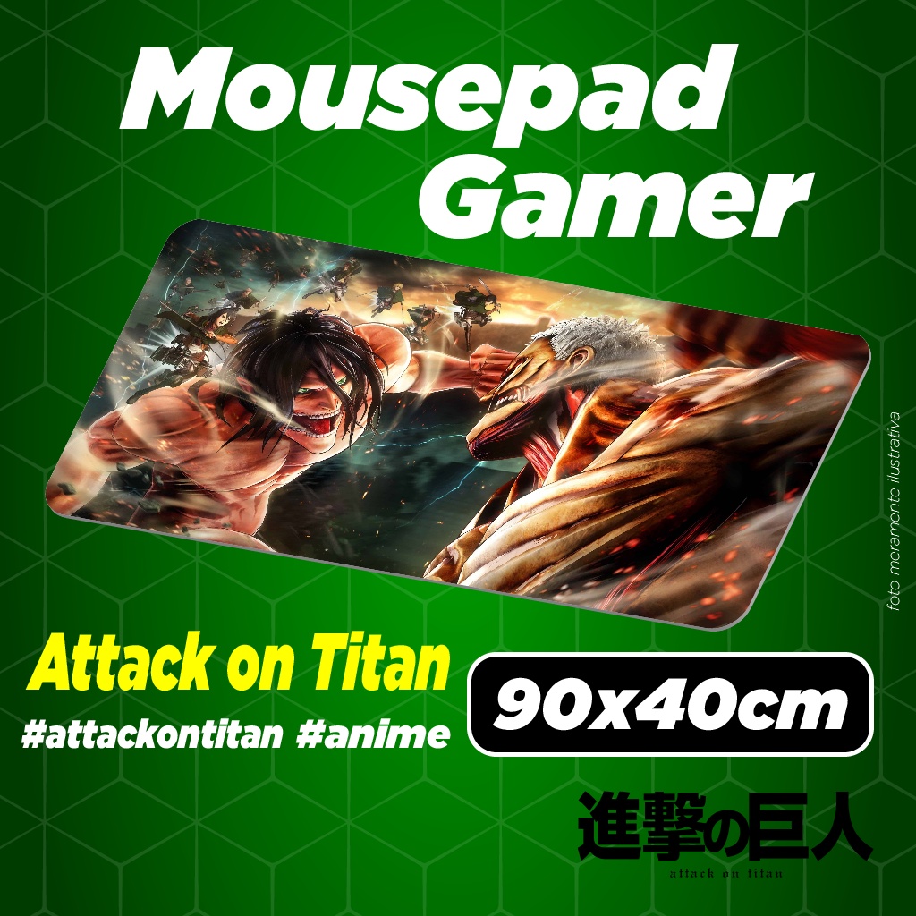 Mouse Pad Gamer Personalizado - Attack on Titan Shingeki no Kyojin ...
