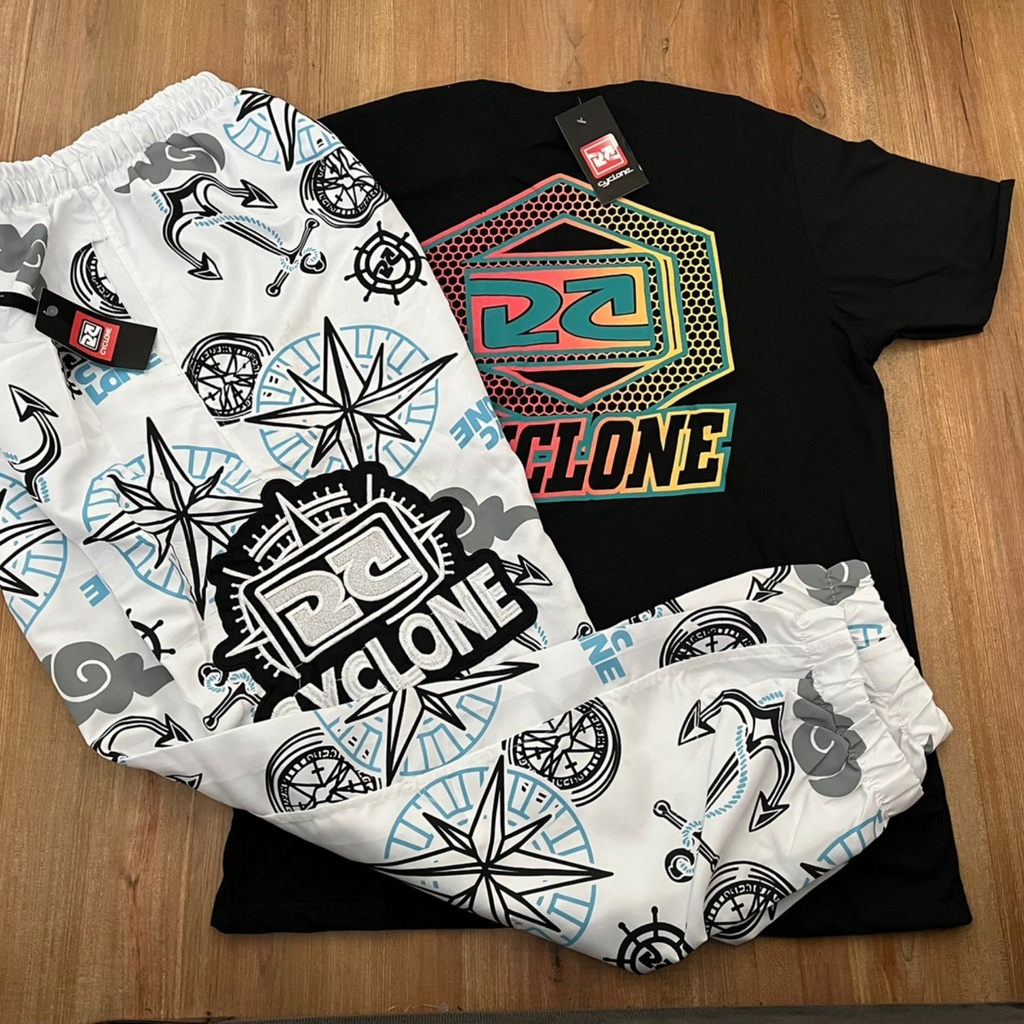 Kit Calça Da Cyclone Microfibra Bússola Top e Camiseta Algodão Maloka ...