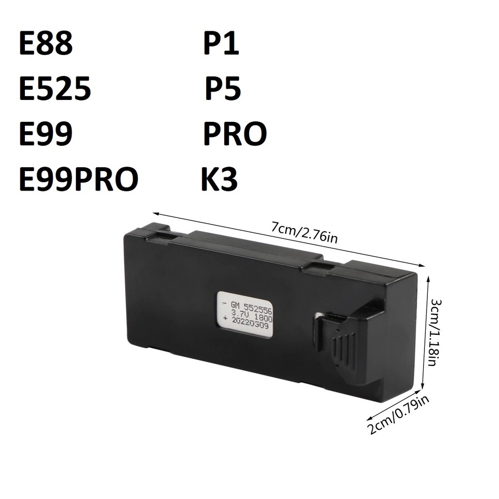 BATERIA DRONE diversos modelos e88 e88pro e88max e525 e99 e99pro p1 p5pro k3 e diversos drones ...