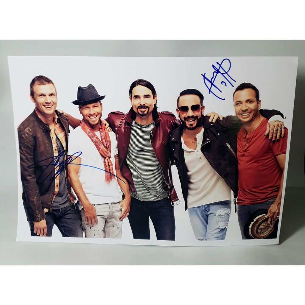 Poster Backstreet Boys autografado pelo Nick Carter e o Howie Dorough ...