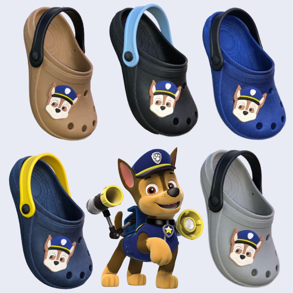 Sandália Crocs Babuche Calce Fácil Infantil Para Meninos Chase | Shopee ...