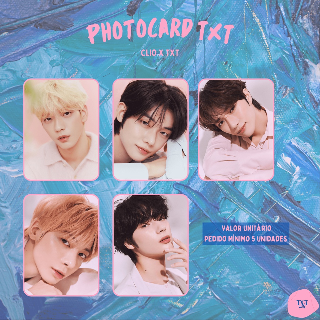PHOTOCARD TXT (TOMORROW X TOGETHER) CLIO X TXT | kpop card fanmade | Shopee Brasil