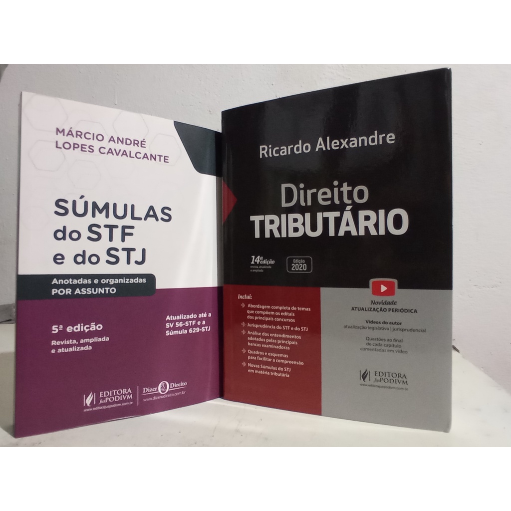 Kit 2 Livros - Súmulas Do STF E Do STJ (2019) E Direito Tributário (2020) | Shopee Brasil