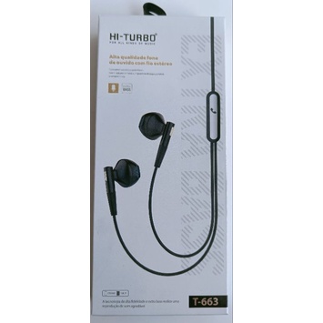 FONE DE OUVIDO HI Turbo T 663 original | Shopee Brasil