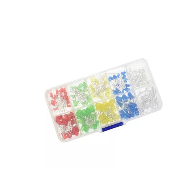 Caixa De Leds Com 200 Pc 5 E 3mm Com 20 De Cada Cor Arduino | Shopee Brasil