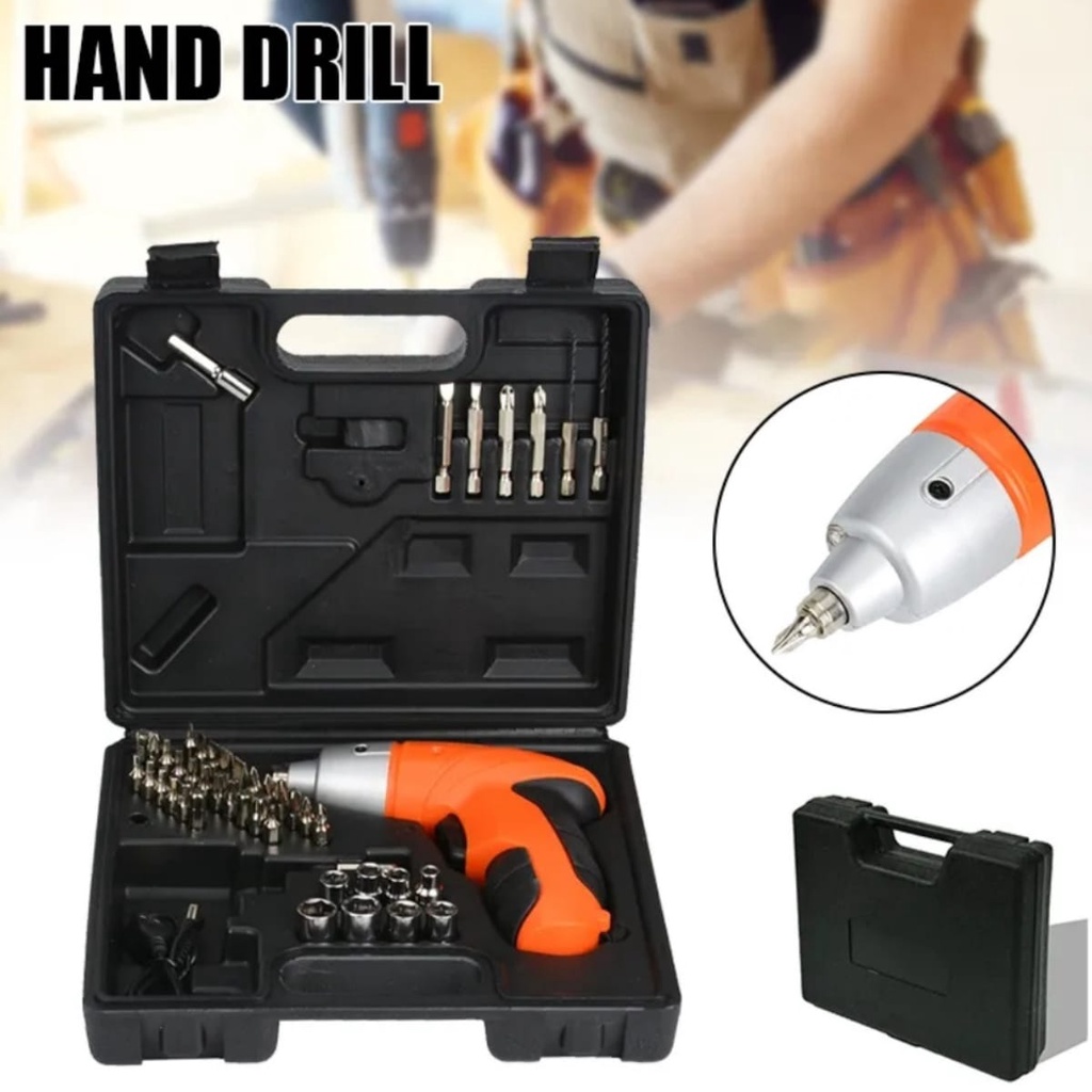 mini parafusadeira eletrica Furadeira Elétrica Bateria Bivolt 45 Pcs ...