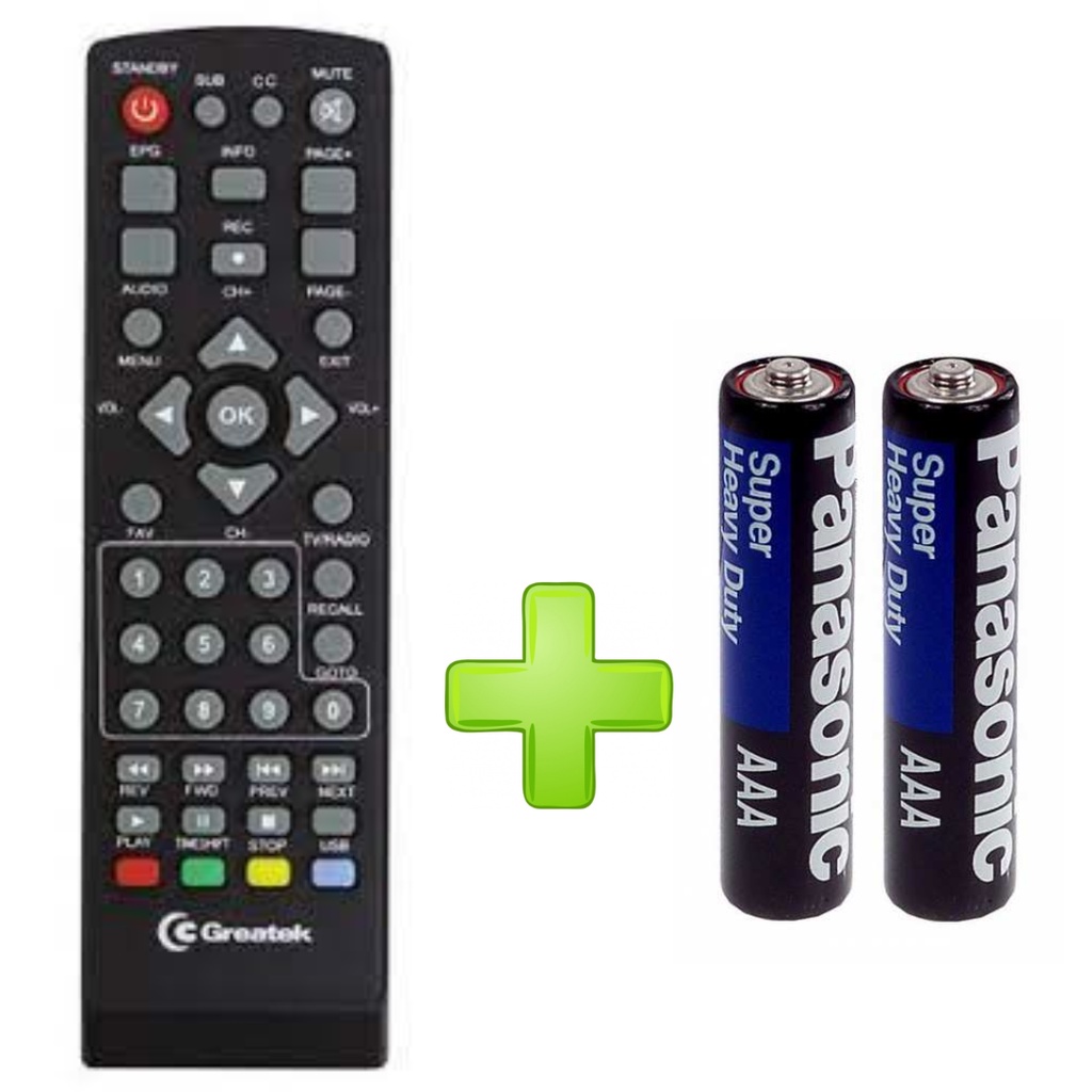 Controle Remoto Conversor DigitaL GREATEK G200/ G100 DTV-4000 + PILHAS ...