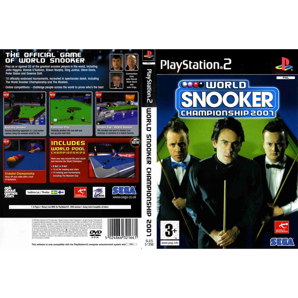 Jogo World Championship Snooker 2001 ps2 | Shopee Brasil