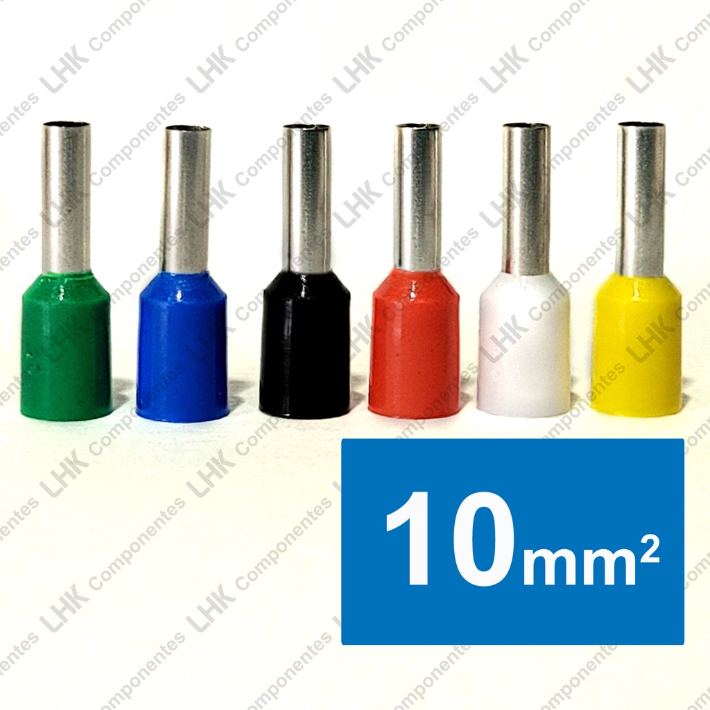 Terminal ilhós tubular isolado para cabos de 10mm - E10-12 | Shopee Brasil