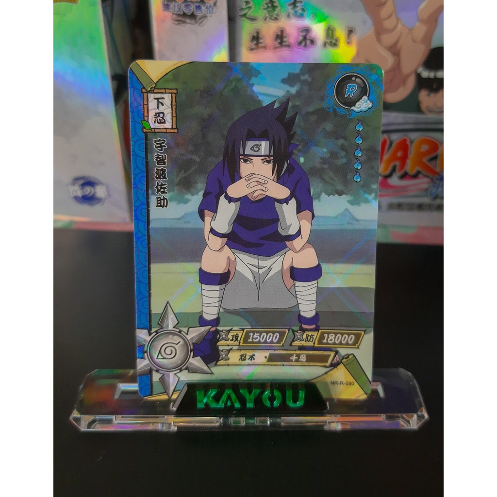 Carta/Figurinha NARUTO OFICIAL Importado - SASUKE UCHIHA ( NR-R-080 ) | Shopee Brasil