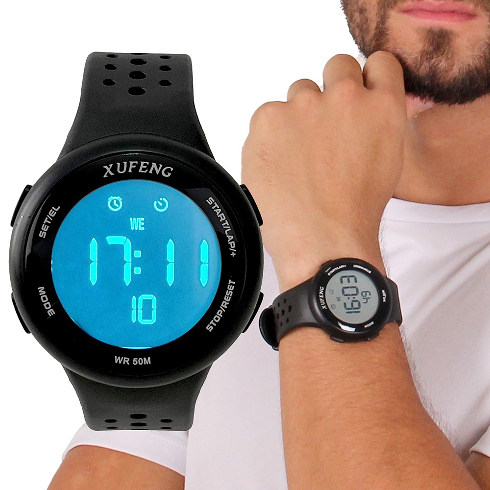 relogio xufeng surf masculin / feminin Xufeng unissex Digital Sport a ...