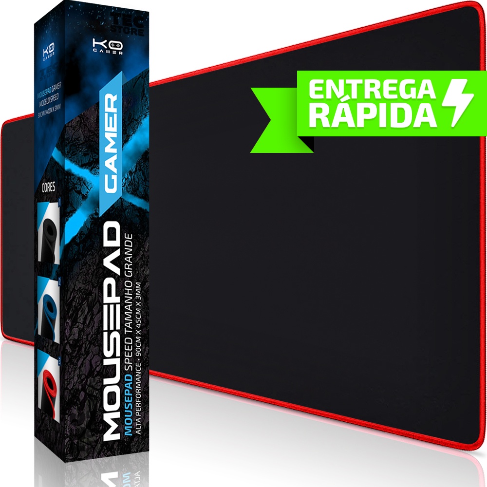 Mouse Pad Gamer Grande Borda Costurada 90x40 Mousepad Speed | Shopee Brasil