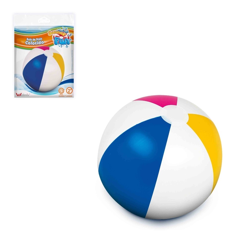 Bola De Praia Colorida Piscina Inflável 40cm | Shopee Brasil