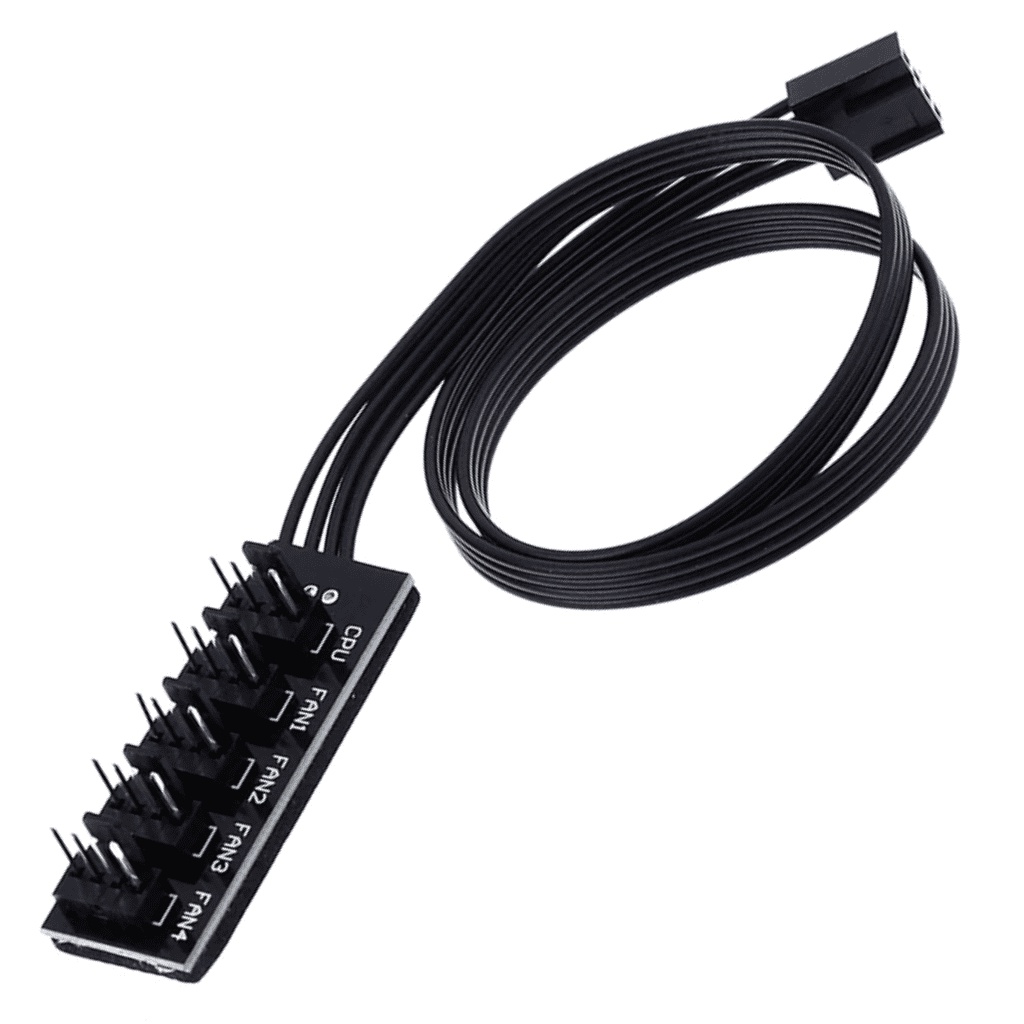 Cabo Hub Multi Fan P/ 5 Fans Cooler 4 Pinos Pwm Cpu Splitter | Shopee ...