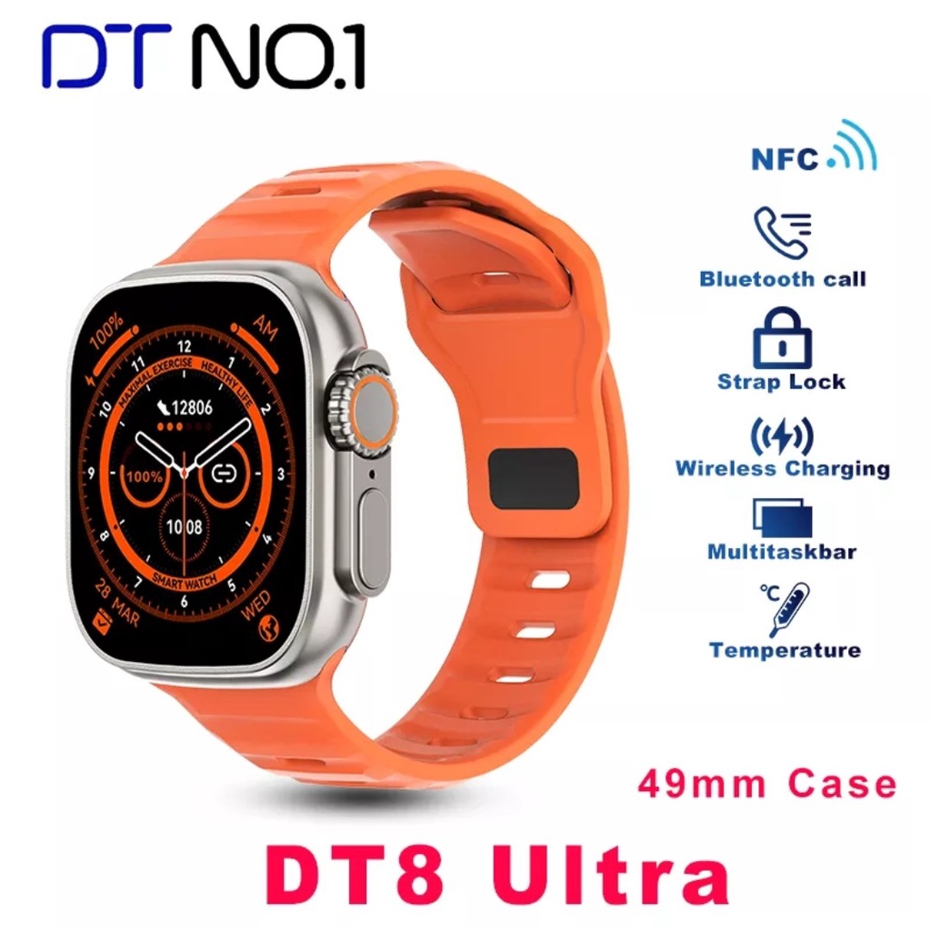 Relogio Smartwatch Dt8 Ultra Faz Chamadas Nfc Musica Baixa Foto | Shopee Brasil