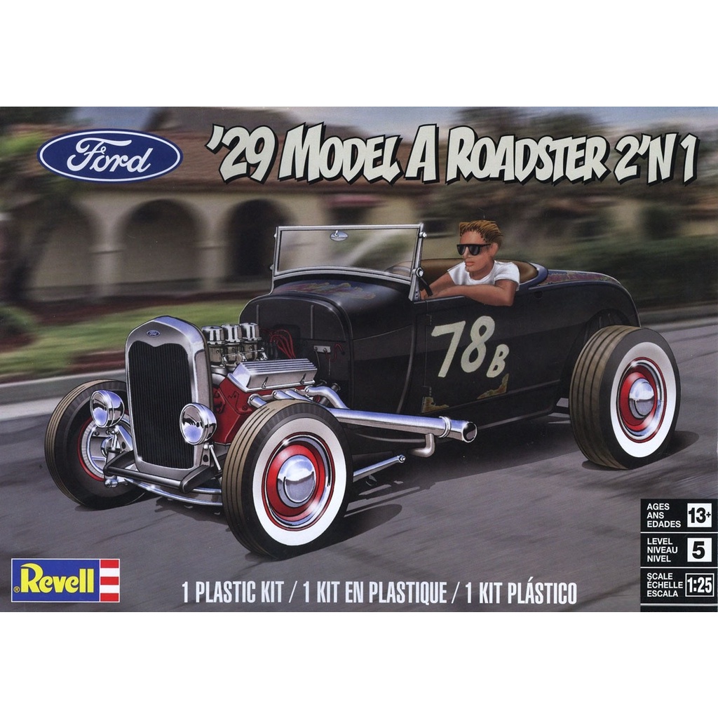 FORD 29 MODEL A ROADSTER 1/25 REVELL KIT PLASTIMODELISMO | Shopee Brasil