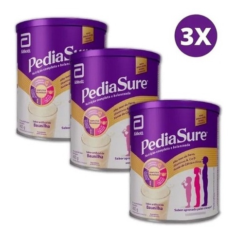 Pediasure 400g - Sabor Baunilha Kit Com 3 Unidades | Shopee Brasil