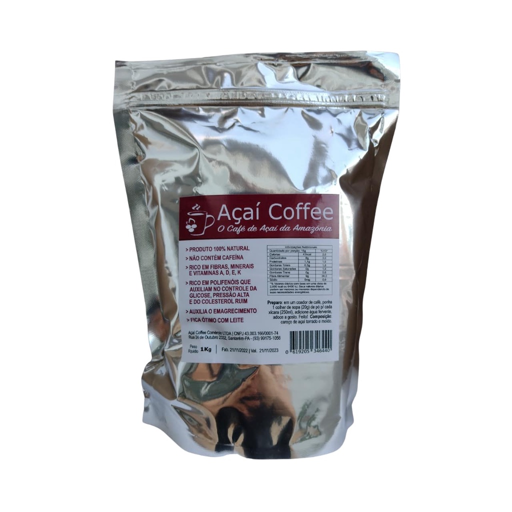 Açaí Coffee - O Café De Açaí Da Amazônia - Pacote 1Kg | Shopee Brasil