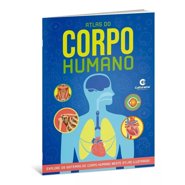 Atlas do Corpo Humano Material Escolar Editora Culturama | Shopee Brasil