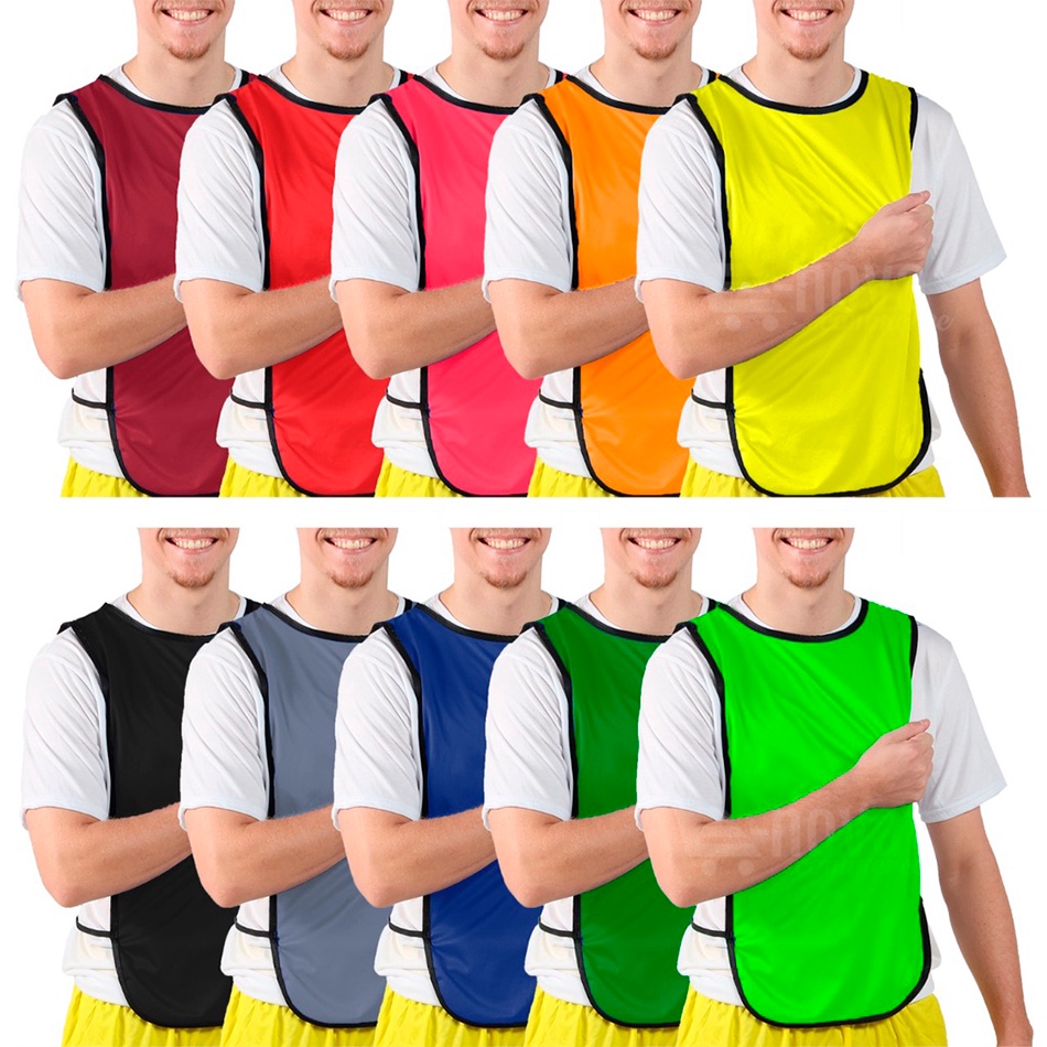 kit 5 Colete De Futebol Simples Com Uma Face Malha | Shopee Brasil