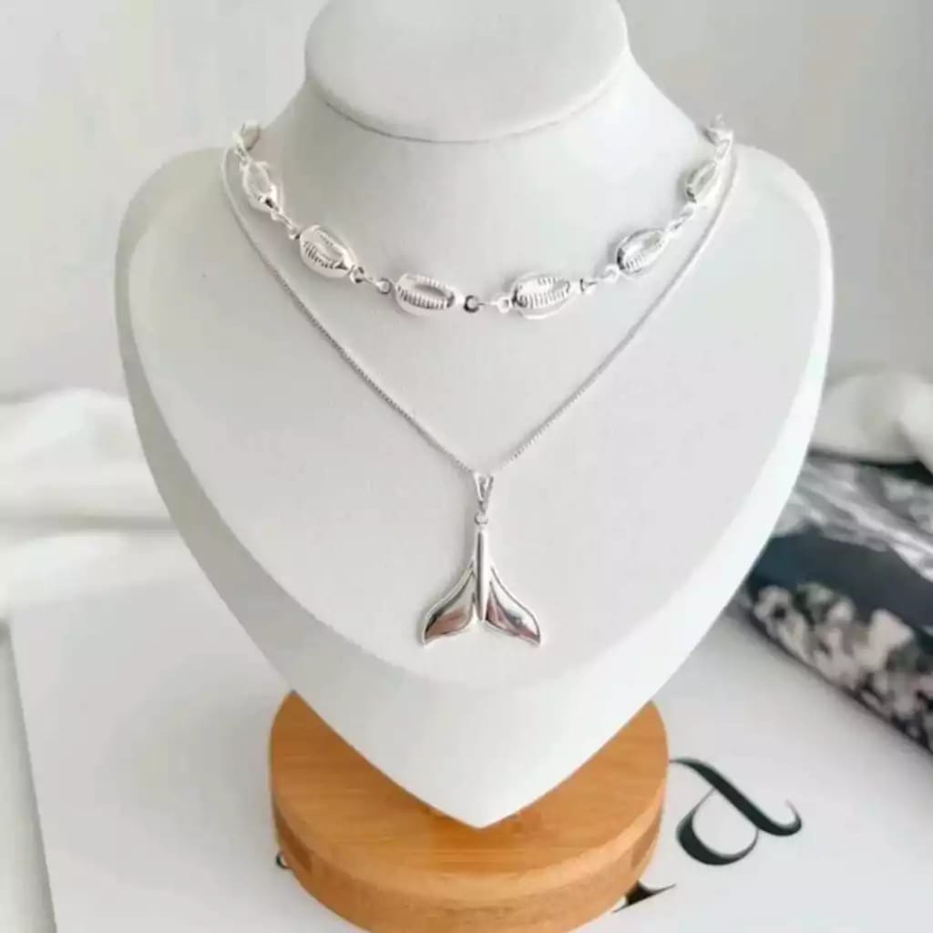 Colar Mix Praiana Banhada a Prata 925 Semijoia | Shopee Brasil