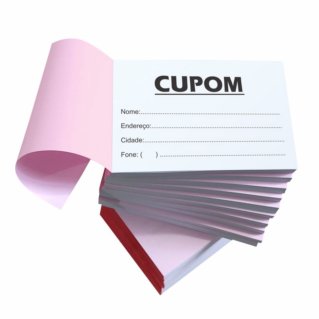 20 Blocos Cupom para Sorteio - Personalizado - C/ 50 Folhas | Shopee Brasil
