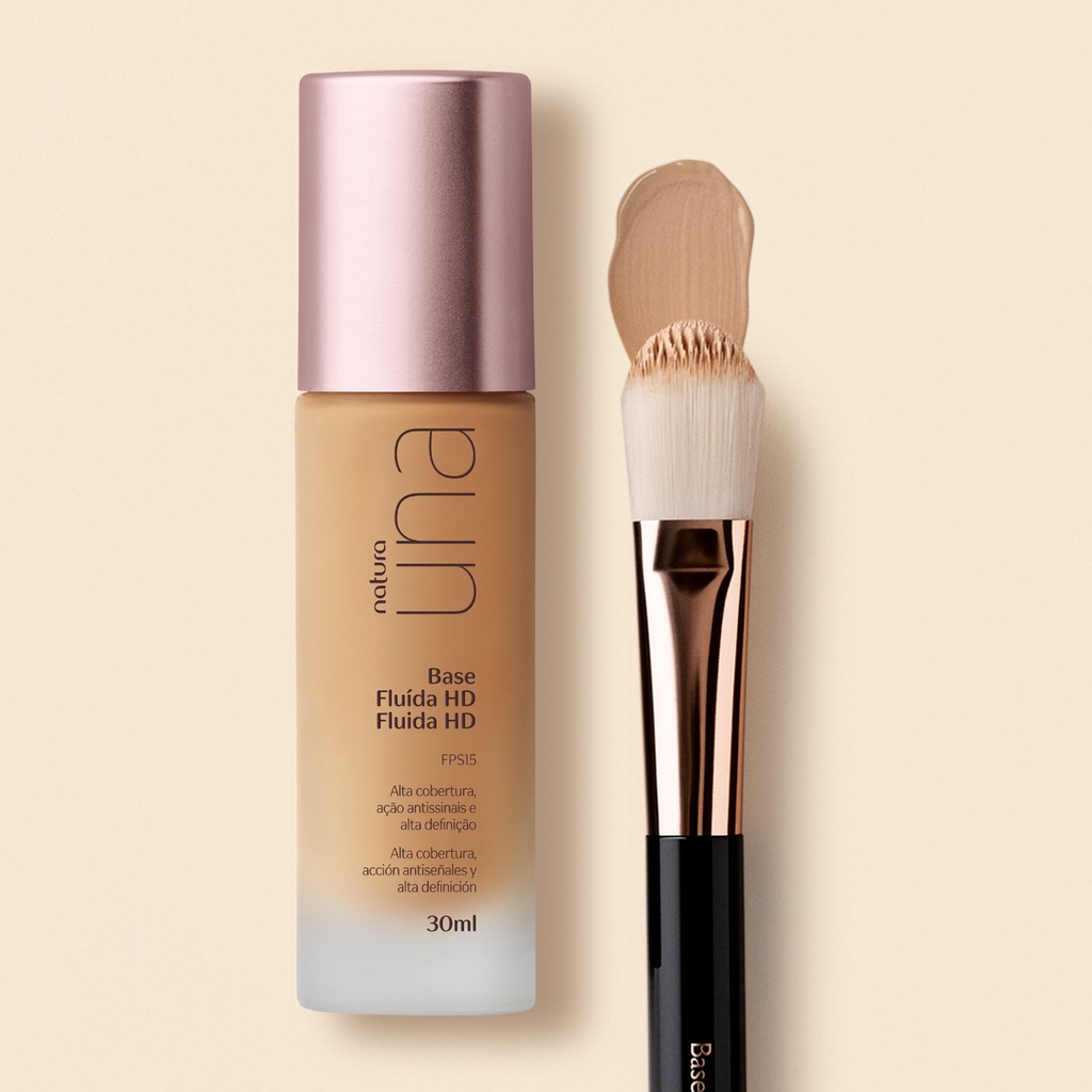Base Natura Una Alta Cobertura Fluída HD 30ml - Ação Antissinais ...