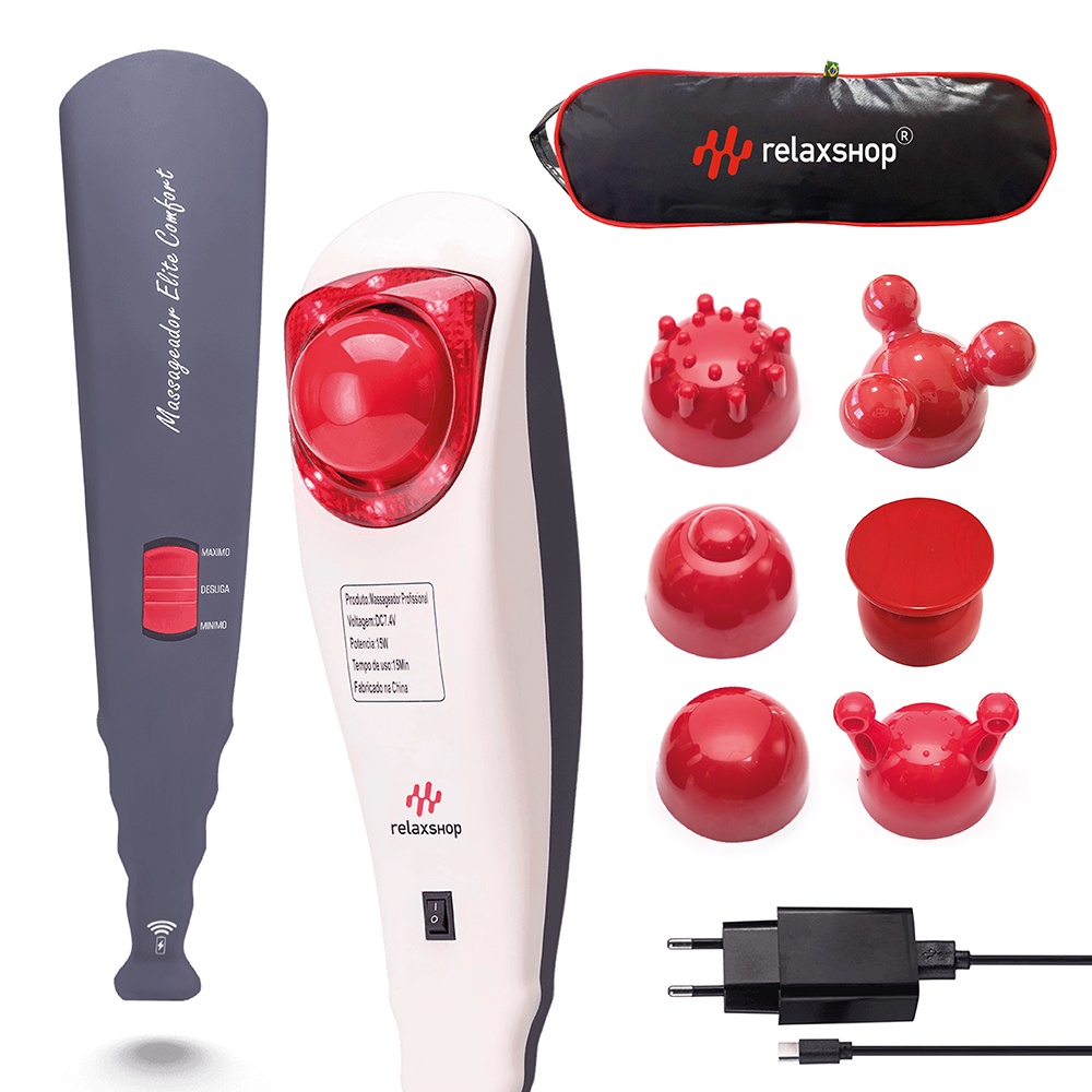 Massageador Elétrico Corporal Manual Emissão Infra Profissional Elite ...