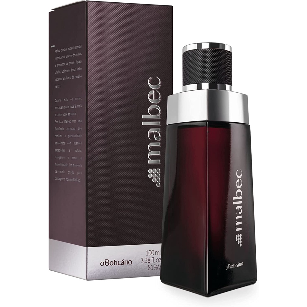 Malbec tradicional desodorante colônia,100ml | Shopee Brasil