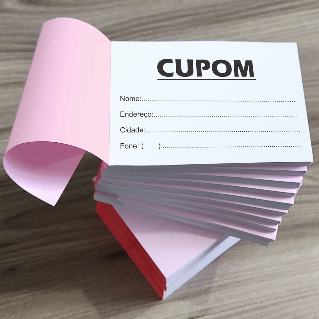 30 Blocos Cupom para Sorteio - Personalizado - C/ 50 Folhas | Shopee Brasil