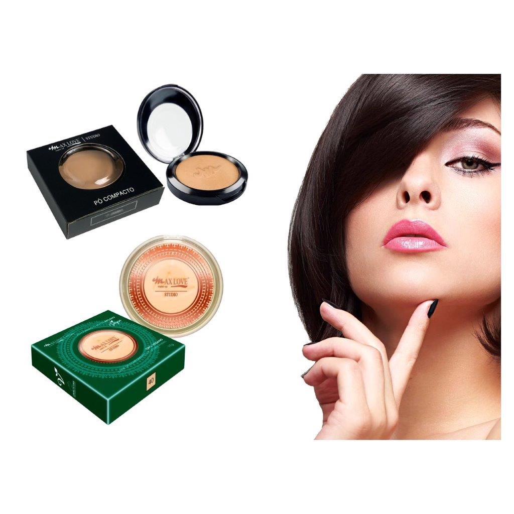 Pó Compacto Max Love Matte Ultra fino Vegano Hd Escolha A Cor | Shopee ...