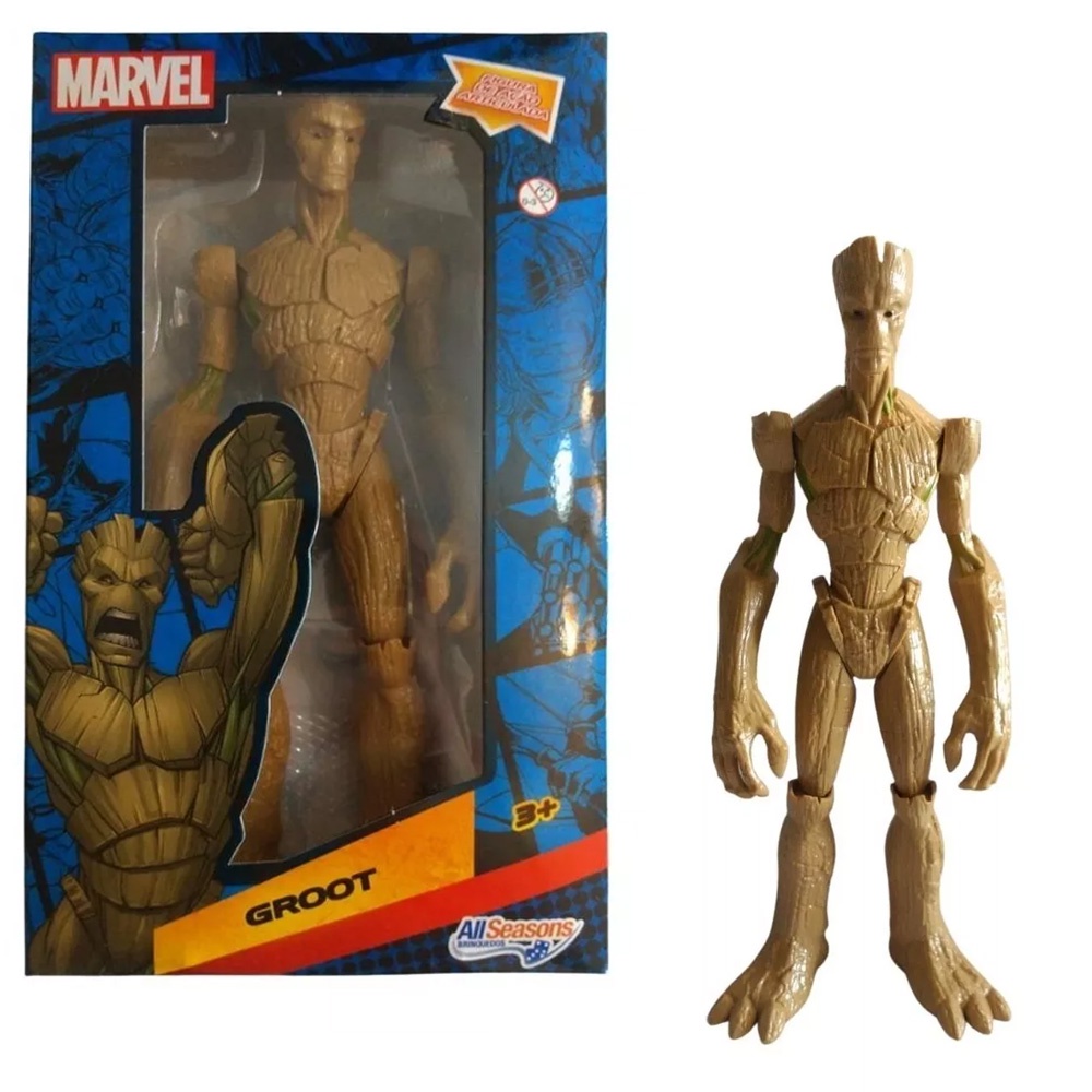 Boneco Marvel Articulado 22cm Groot All Seasons Novo Original | Shopee ...