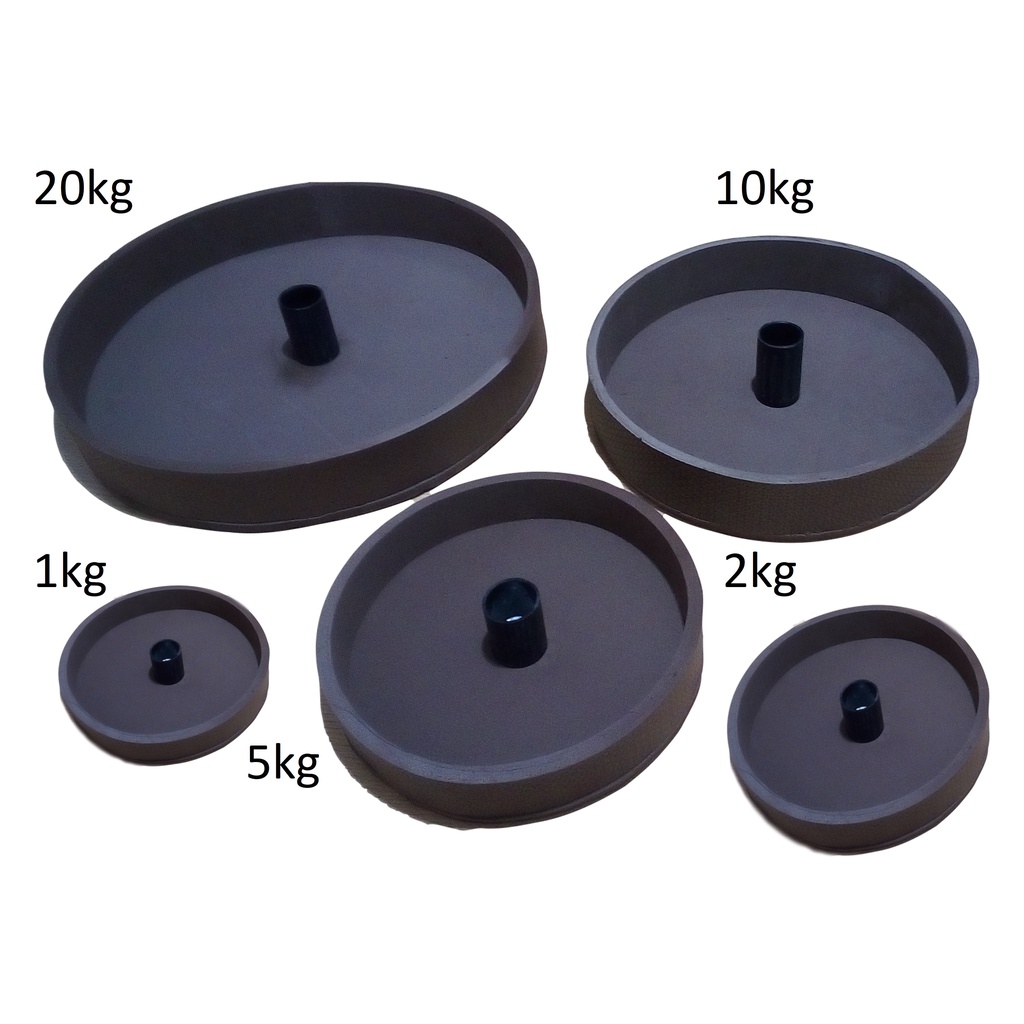 Forma para anilha de concreto kit 20kg/10kg/5kg/2kg/1kg - Corre Que Ta Baratinho