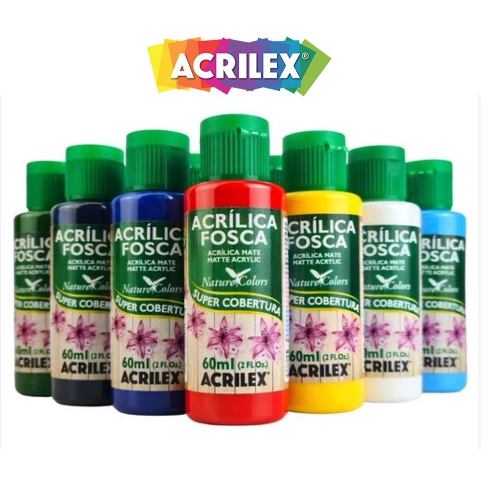 Tinta Acrílica Fosca 60ml - Escolha a Cor - Acrilex - Corre Que Ta ...