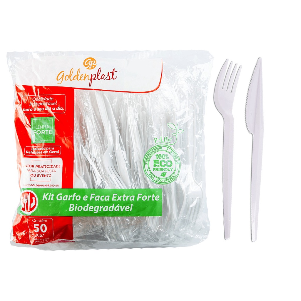 kit Talher Embalado Individual c/50 Golden Plast | Shopee Brasil